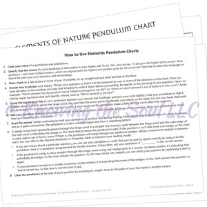 Printable Elements Pendulum Charts digital Download New and Improved - Etsy