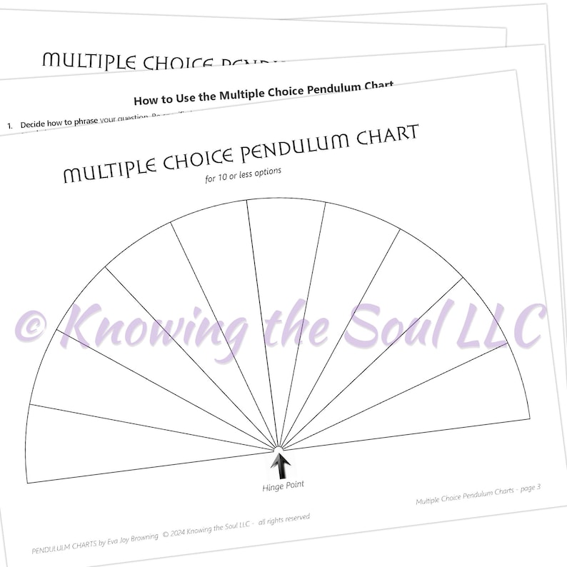 Printable Multiple Choice Pendulum Charts (digital Download) - Now ...