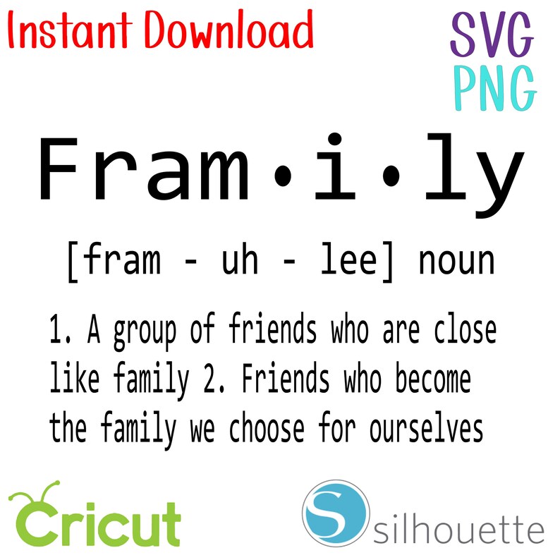 Instant Download SVG PNG Framily - Etsy