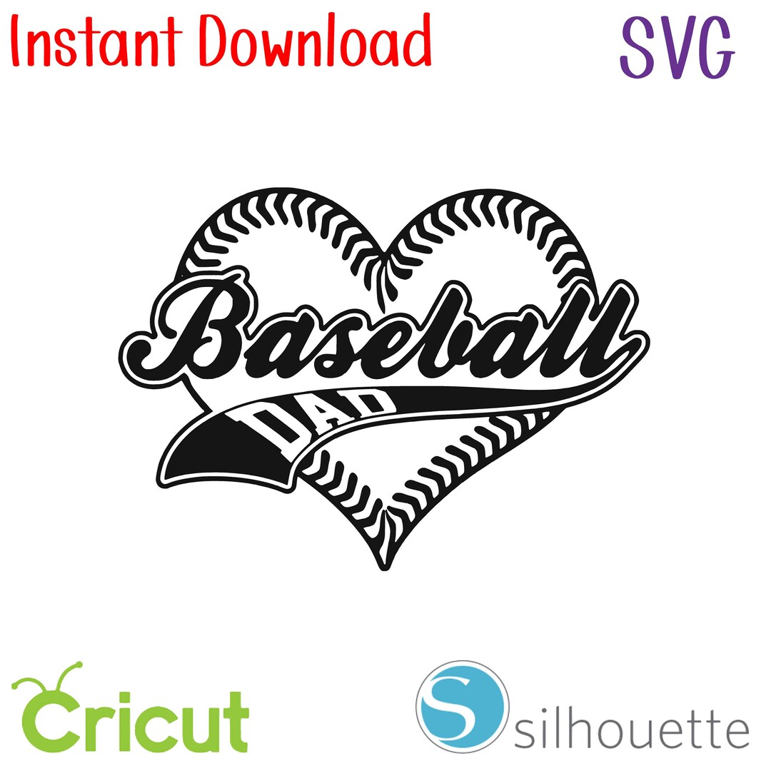 Instant Download - SVG - Baseball Dad Decal - Etsy