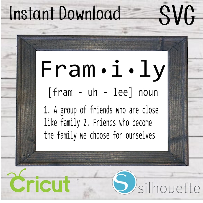 Instant Download SVG PNG Framily - Etsy