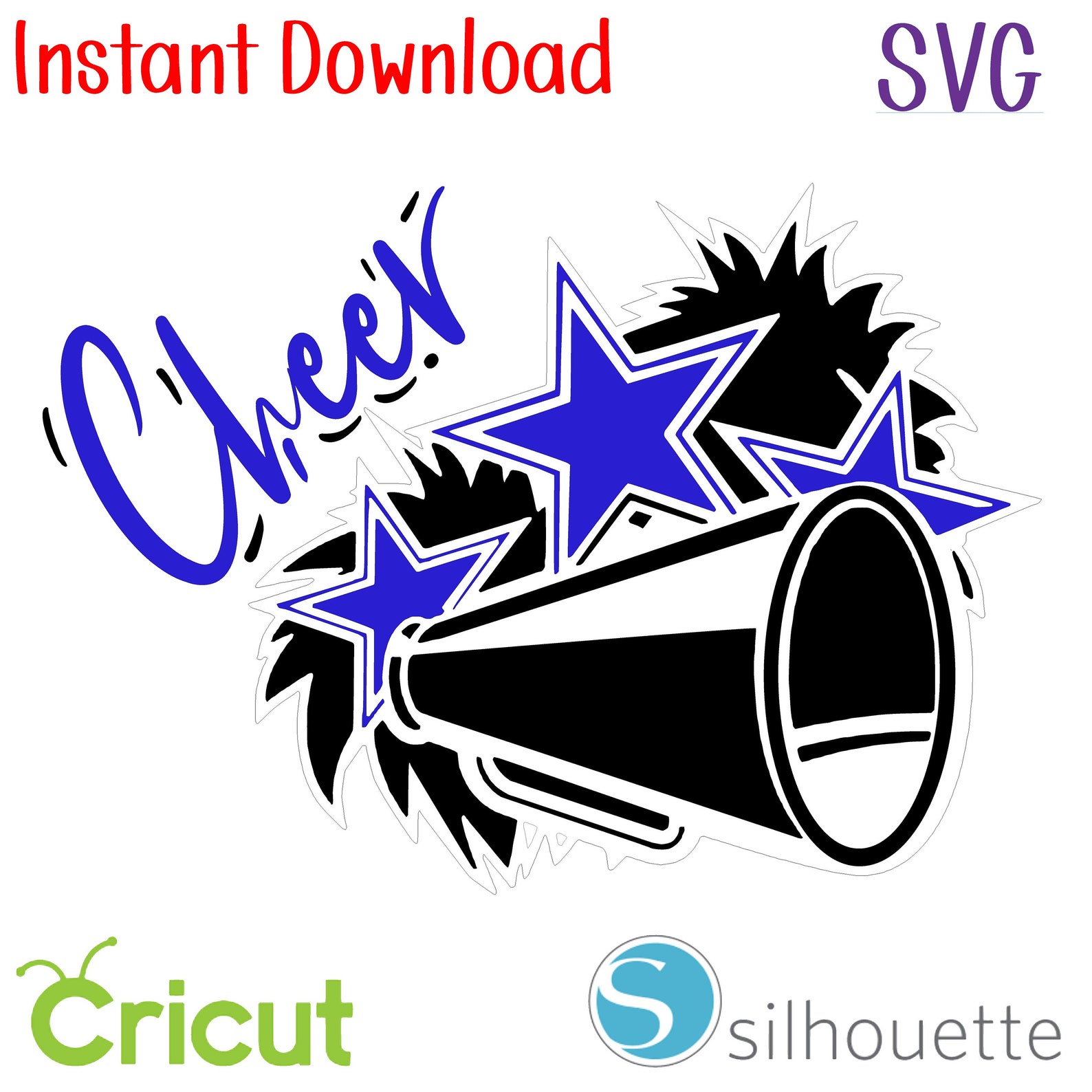 Instant Download SVG Cheer - Etsy