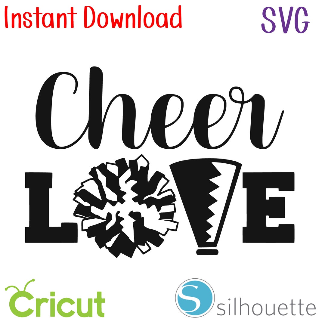 Instant Download - SVG - Cheer LOVE - Etsy