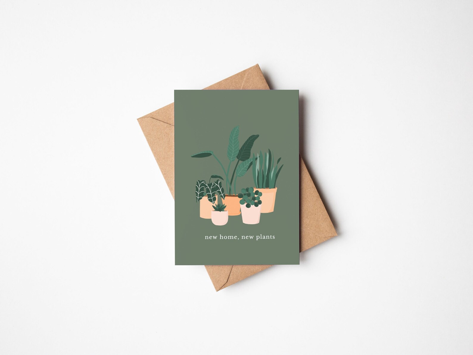 New Home New Plants Card Plant Greeting Card Housewarming | Etsy