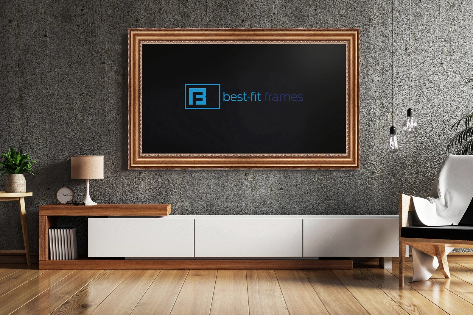 Copper Frame TV Graphic Wall Art Wall Décor Mid Century | Etsy