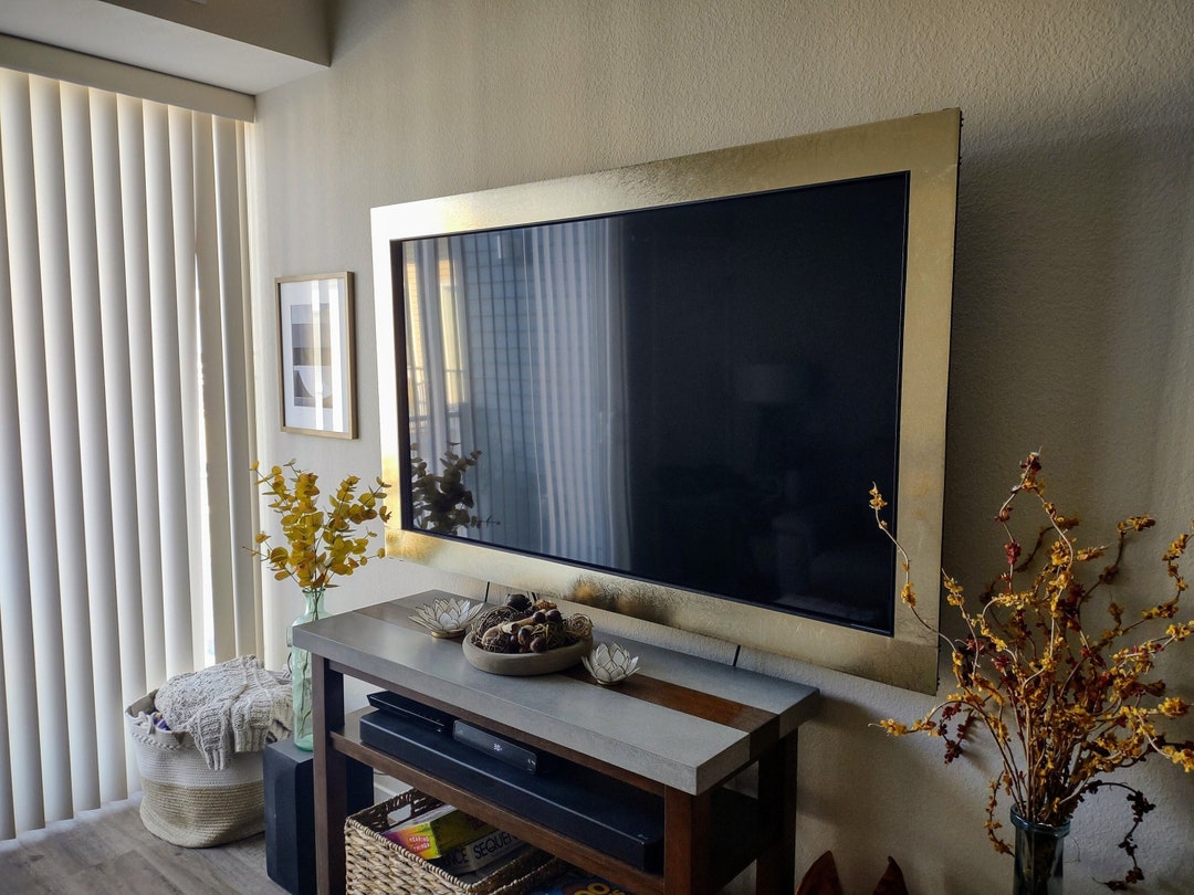 Champagne Gold Metallic TV Graphic Frame TV Art Canvas Wall - Etsy