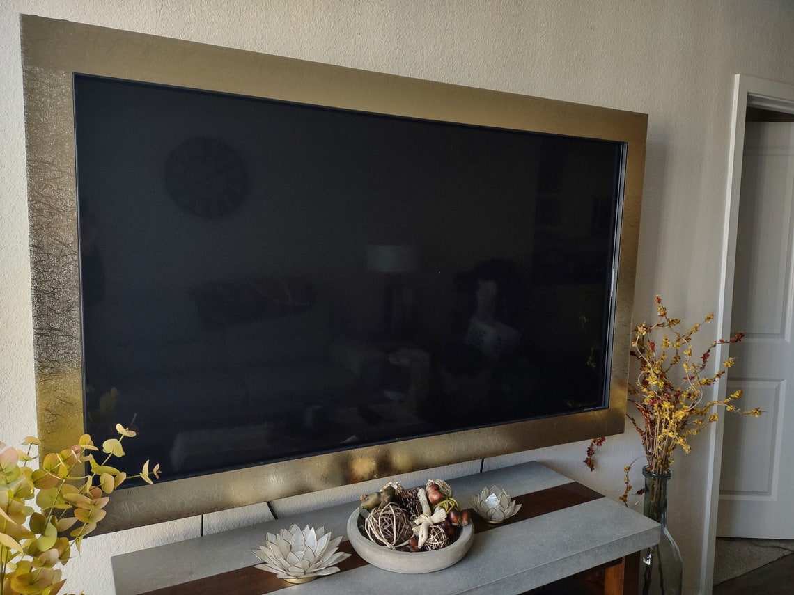 Champagne Gold Metallic TV Graphic Frame TV Art Canvas Wall - Etsy