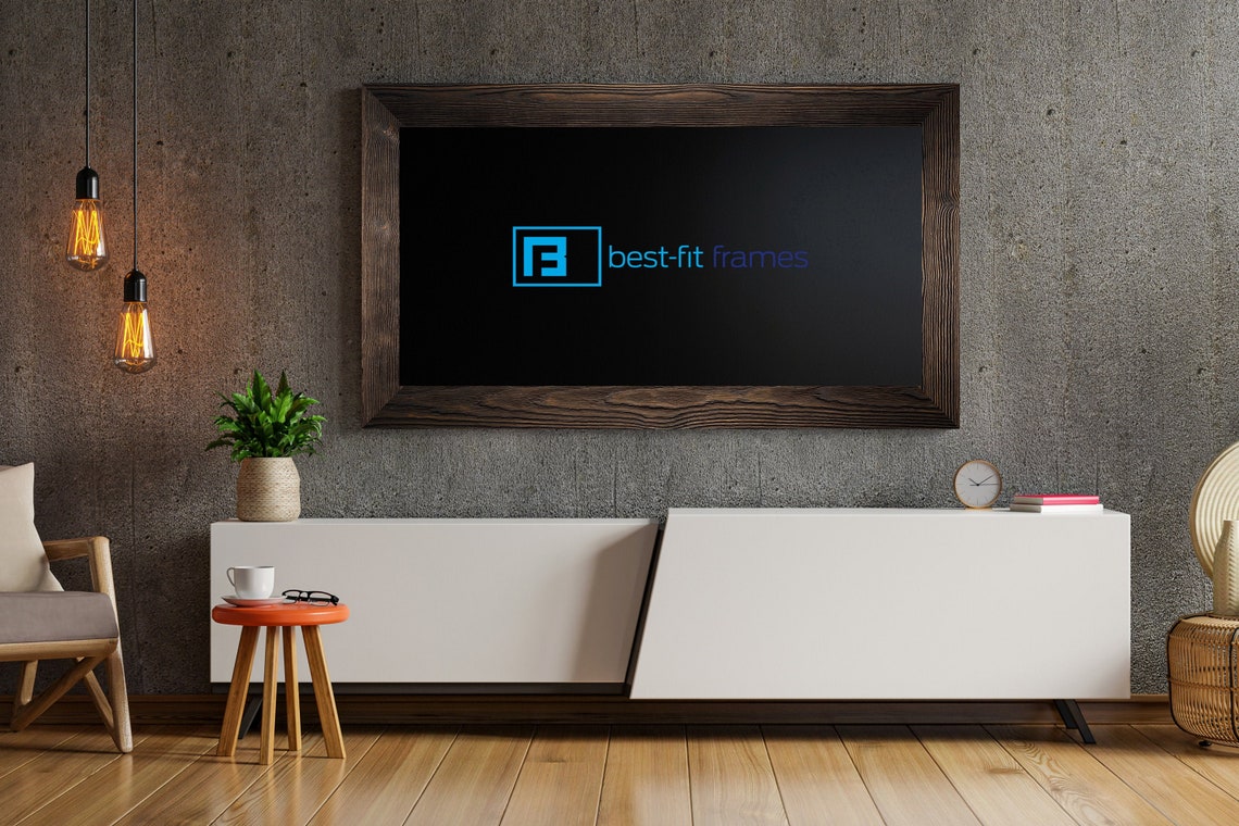 Dark Oak TV Graphic Wall Art Wall Décor Farmhouse Décor | Etsy