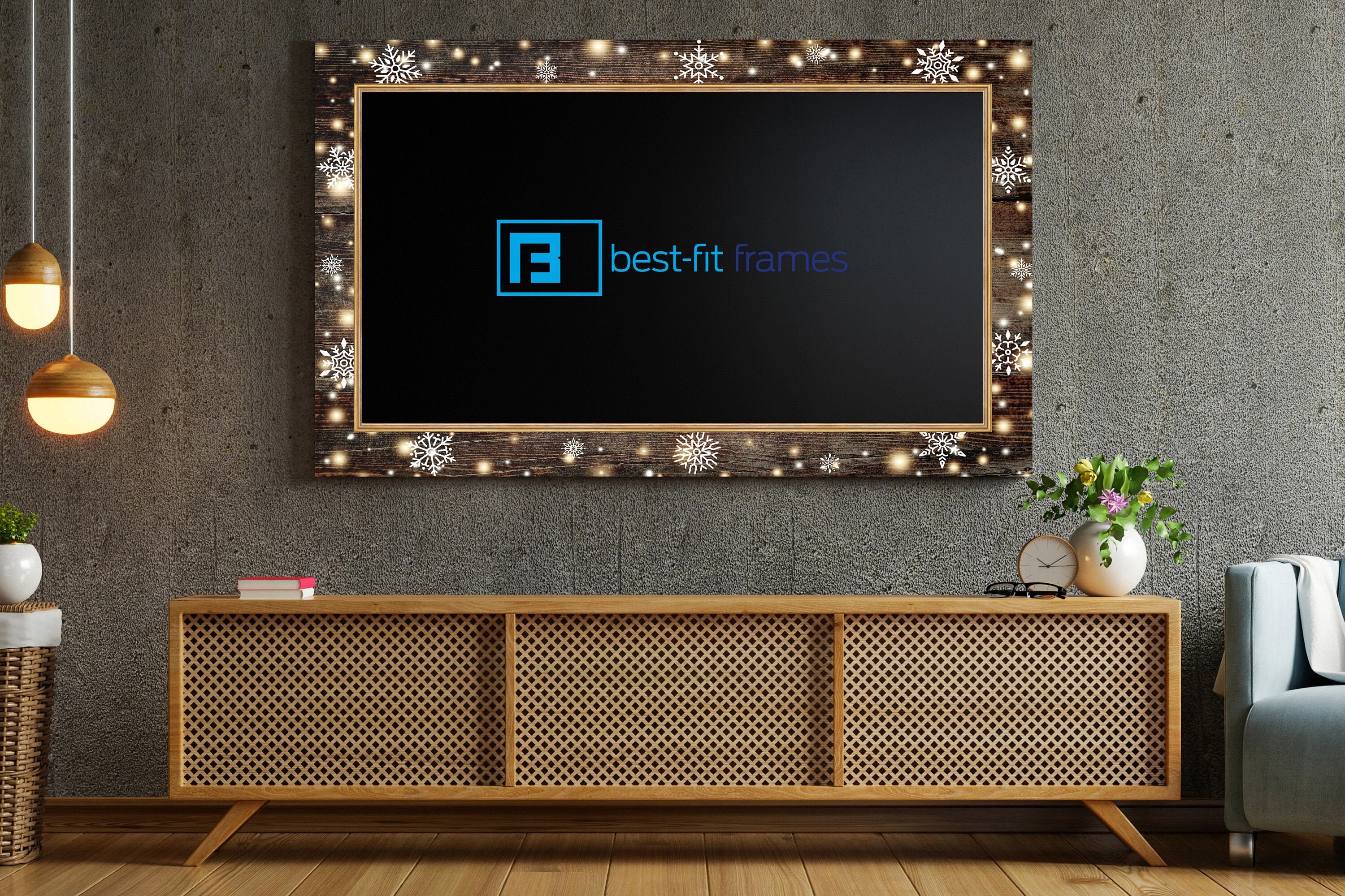 Rustic Winter TV Graphic Wall Art Wall Decor Fall Decor - Etsy