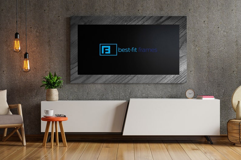 Faded Grey Wood TV Graphic Wall Art Wall Décor Bedroom - Etsy