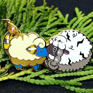 Wooloo & Mareep, Static Pals Enamel Pin - Etsy