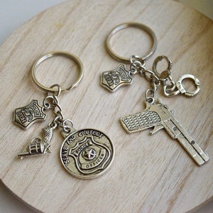 Police Officer Key Chain - Two Options - Honoring Those Who Serve and ...