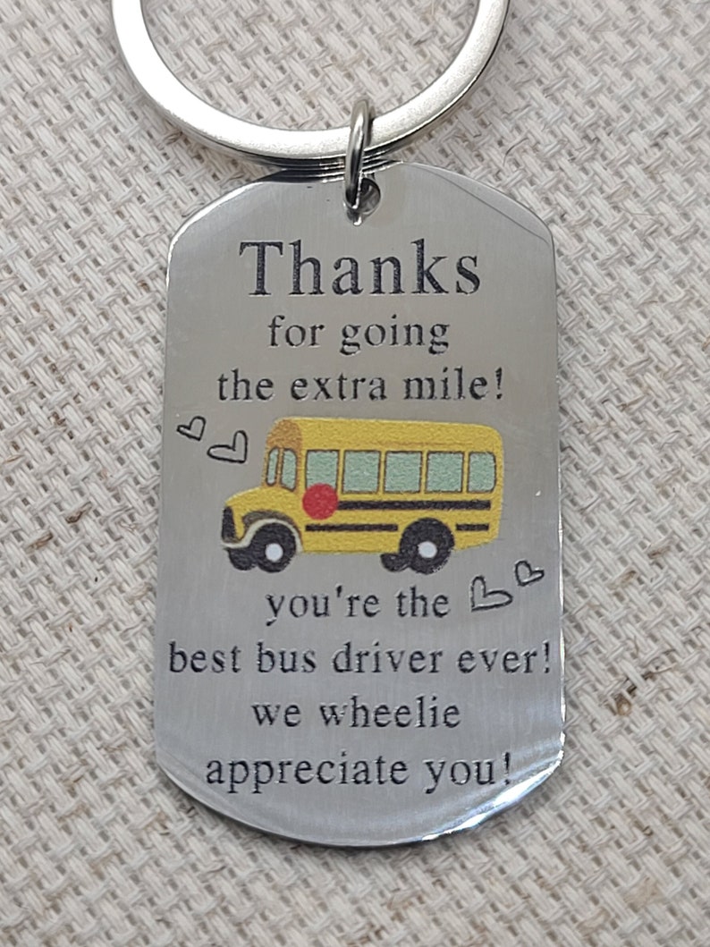 Thanks Bus Driver Keychain for the Bus Driver in Your Life K26 - Etsy