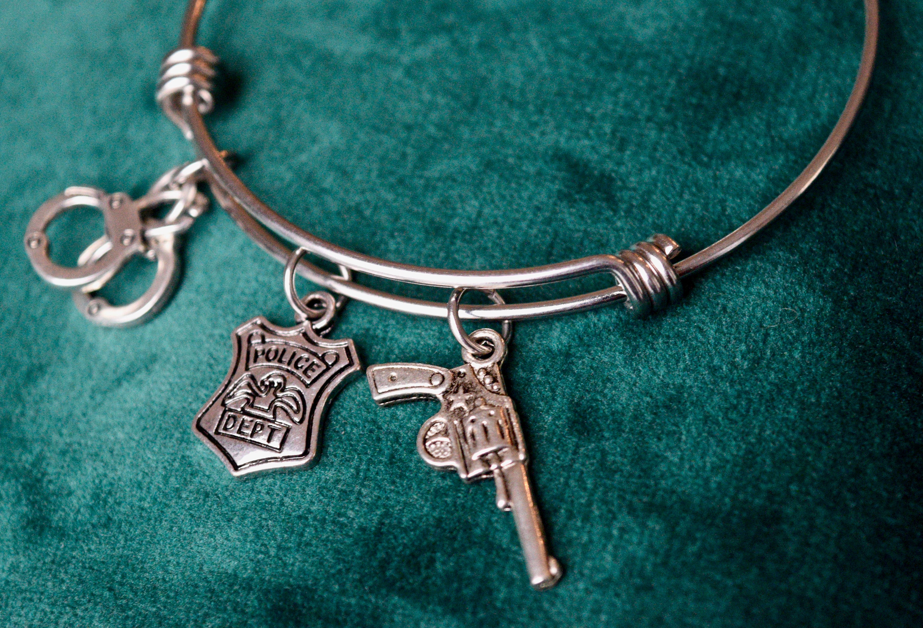 Police Theme Charm Bracelet Perfect for those who devote | Etsy