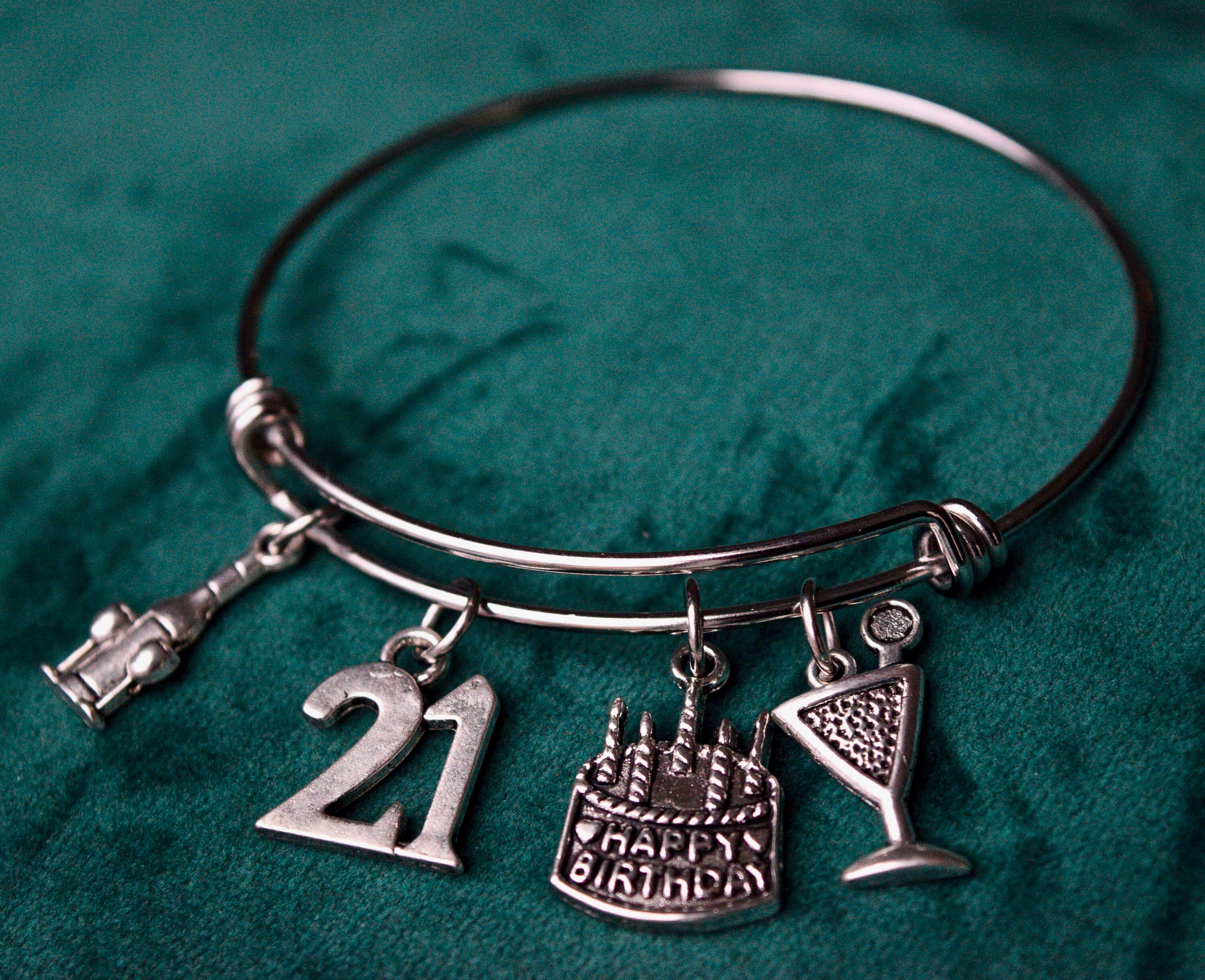 21st Birthday Charm Bracelet Perfect Gift for 21st Birthday - Etsy.de