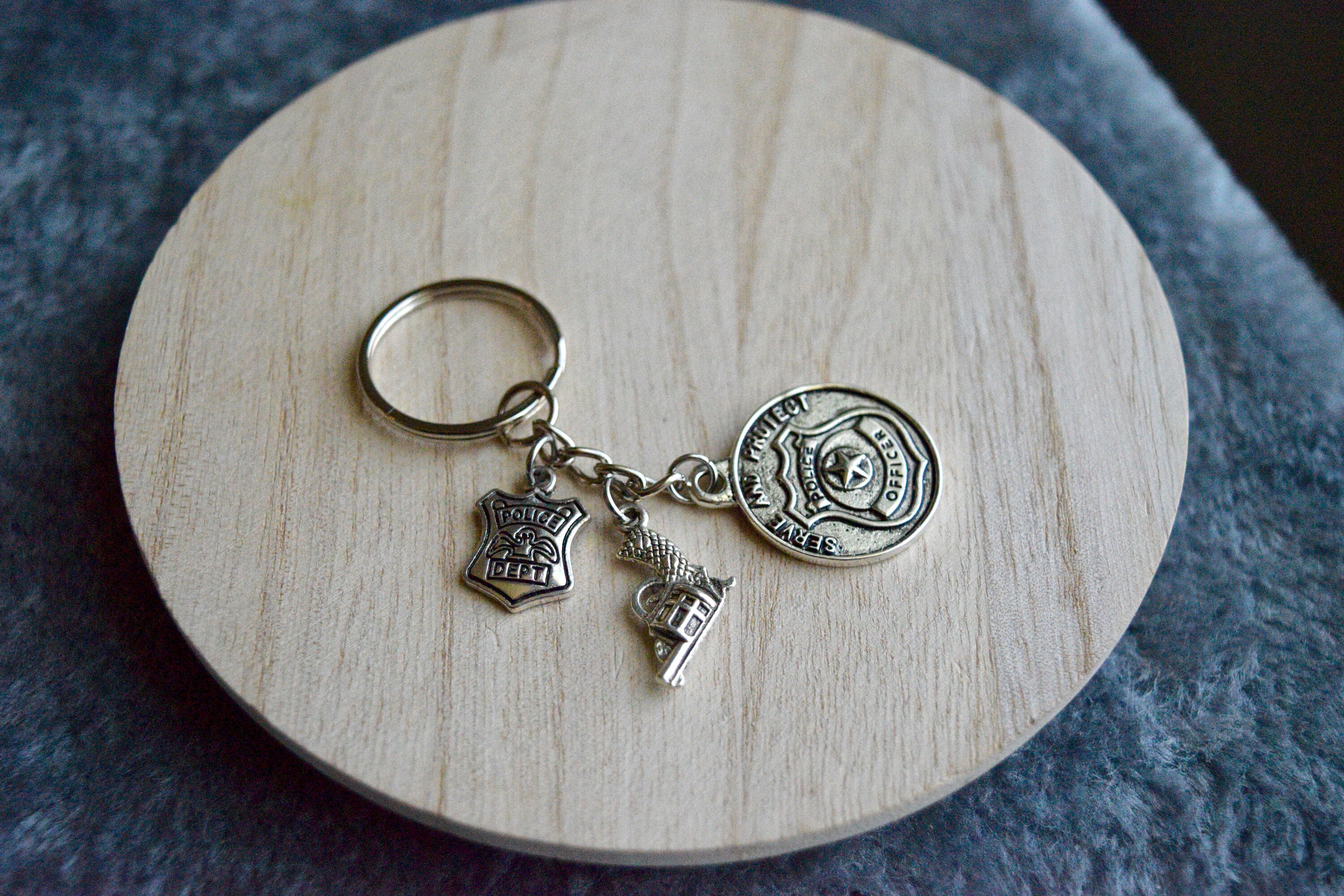 Police Officer Key Chain Two Options Honoring Those Who | Etsy