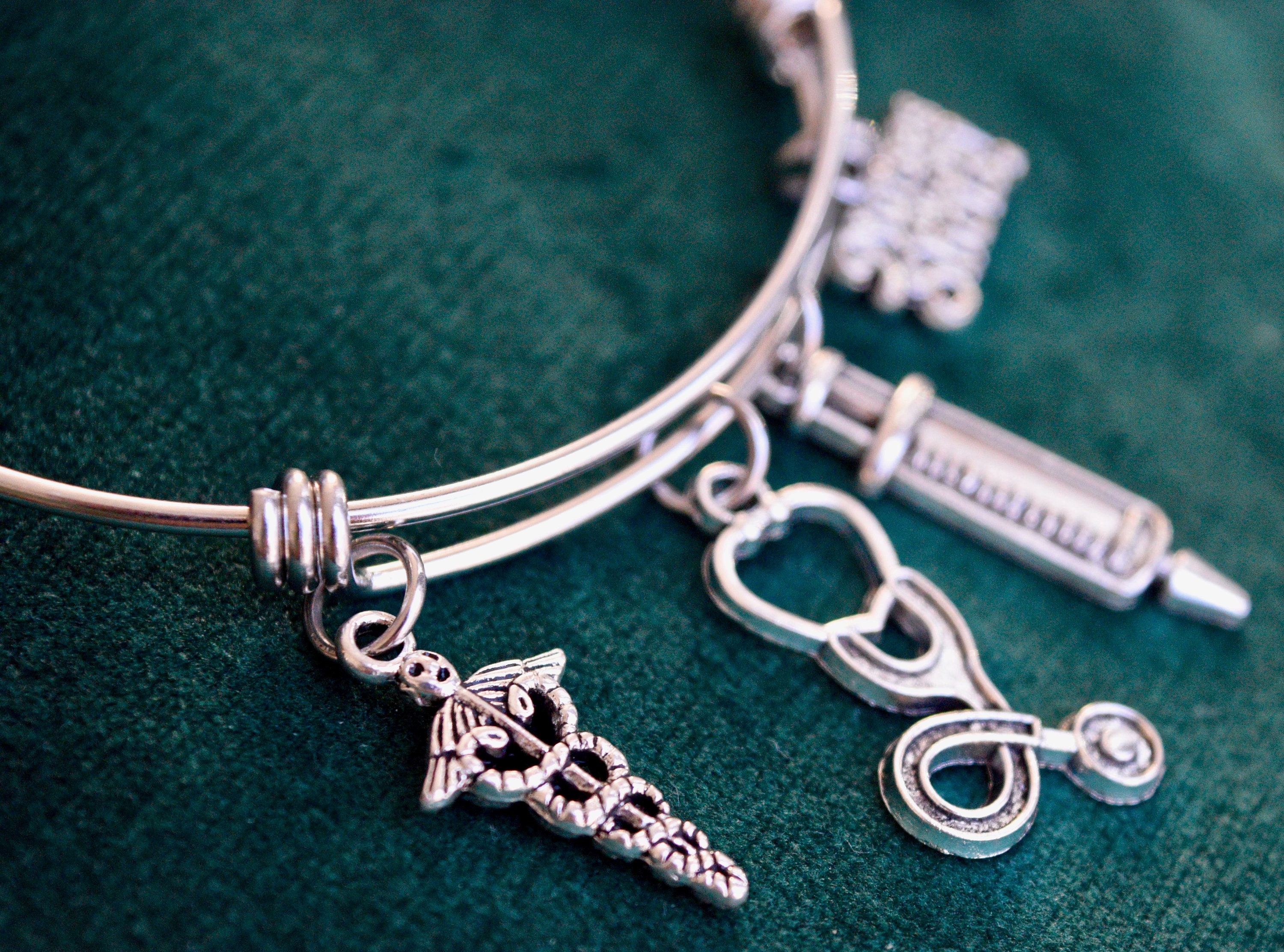 Nurse Theme Charm Bracelet Perfect for Those Who Devote - Etsy