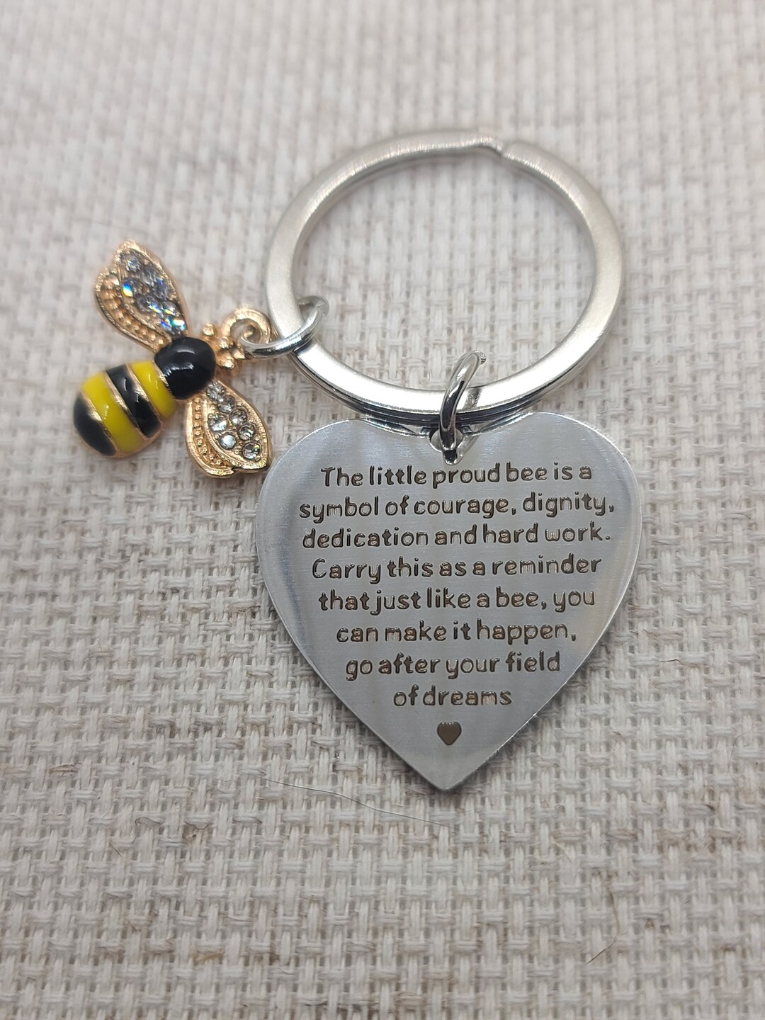 PROUD BEE Keychain - the Proud Bee is a Symbol of Courage, Dignity ...