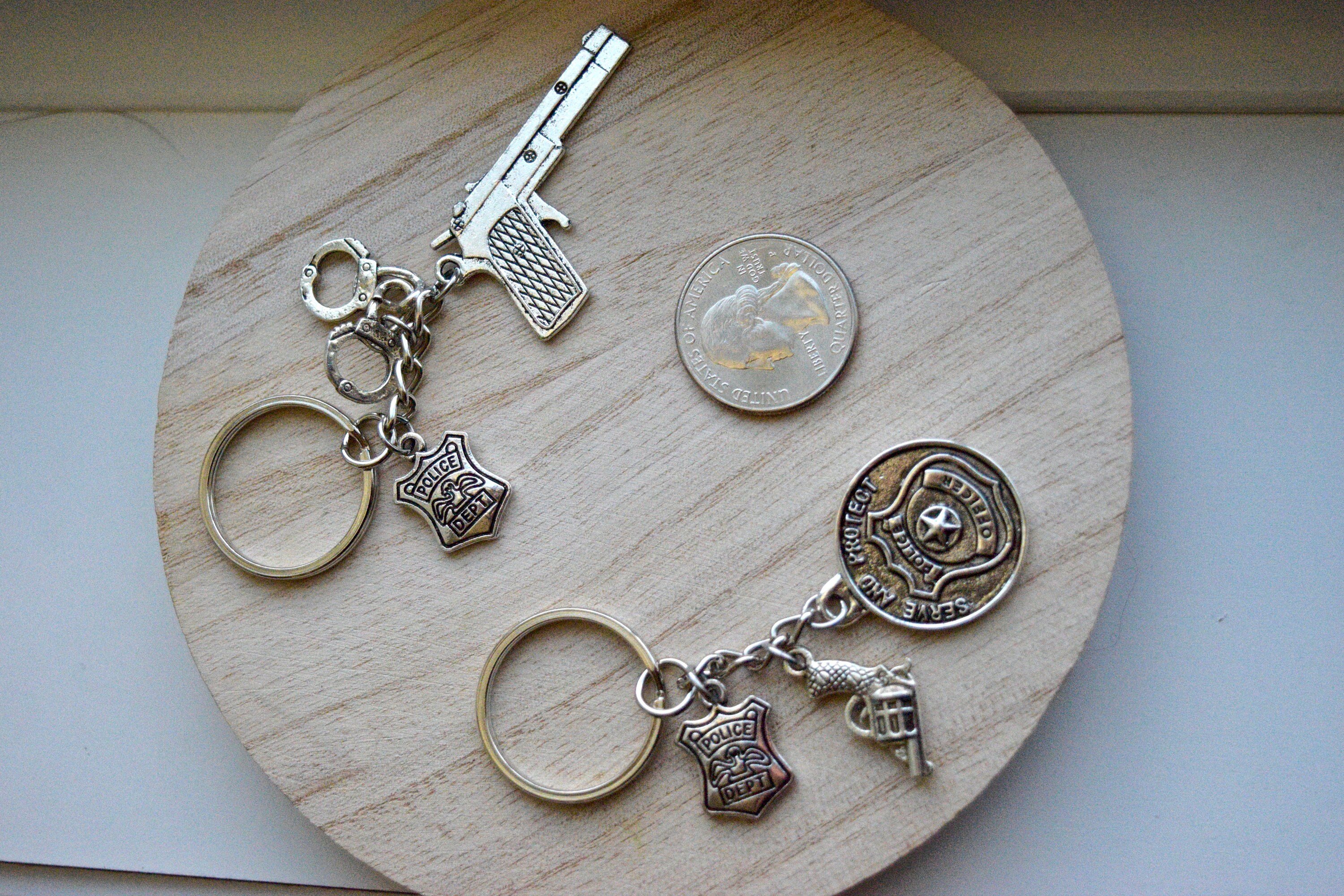 Police Officer Key Chain Two Options Honoring Those Who | Etsy