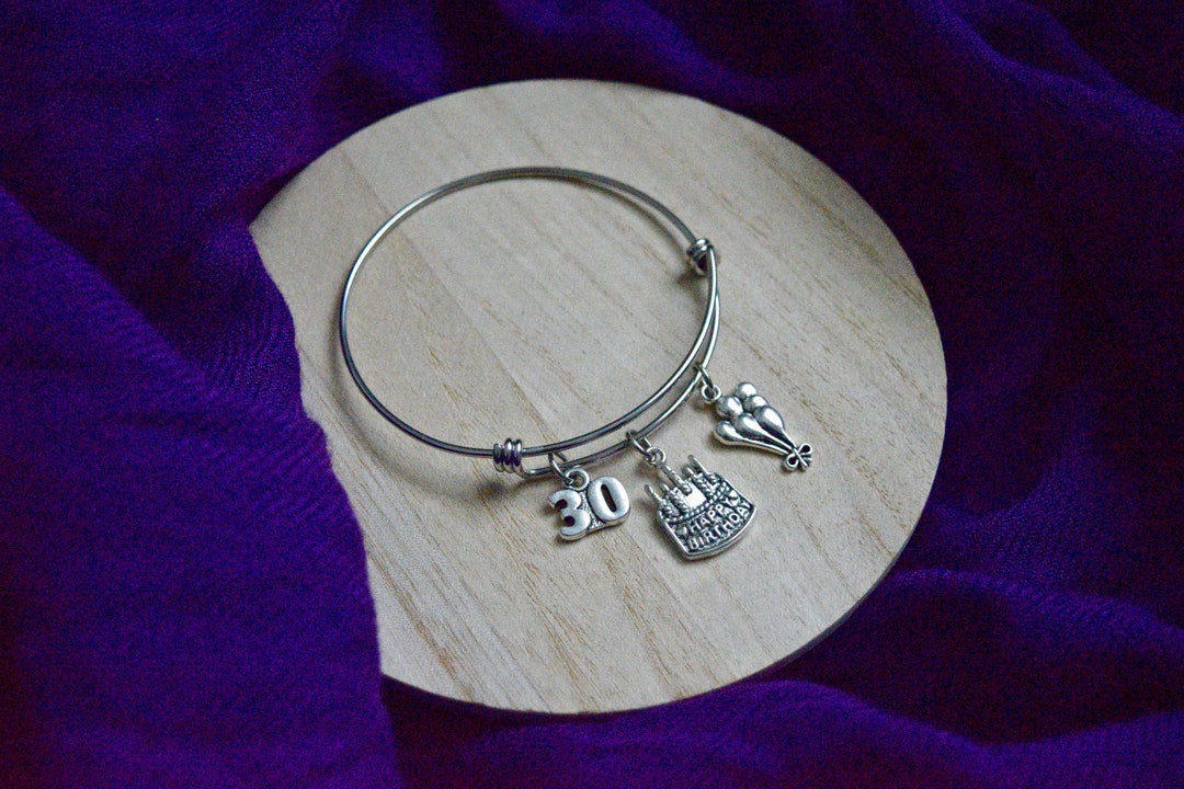 30th Birthday Charm Bracelet - Perfect Birthday Gift - Celebrate in ...