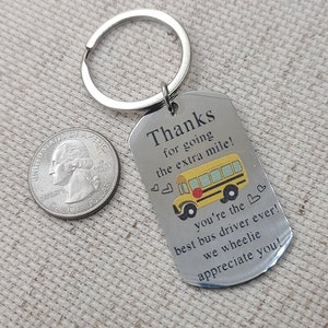 Thanks Bus Driver Keychain for the Bus Driver in Your Life K26 - Etsy