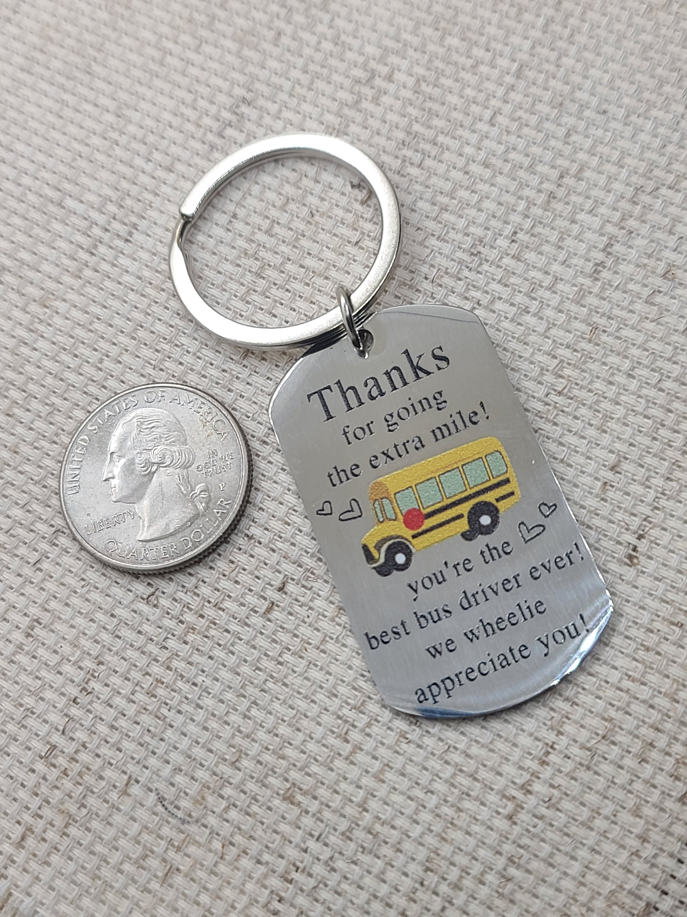 Thanks Bus Driver Keychain for the Bus Driver in Your Life K26 - Etsy