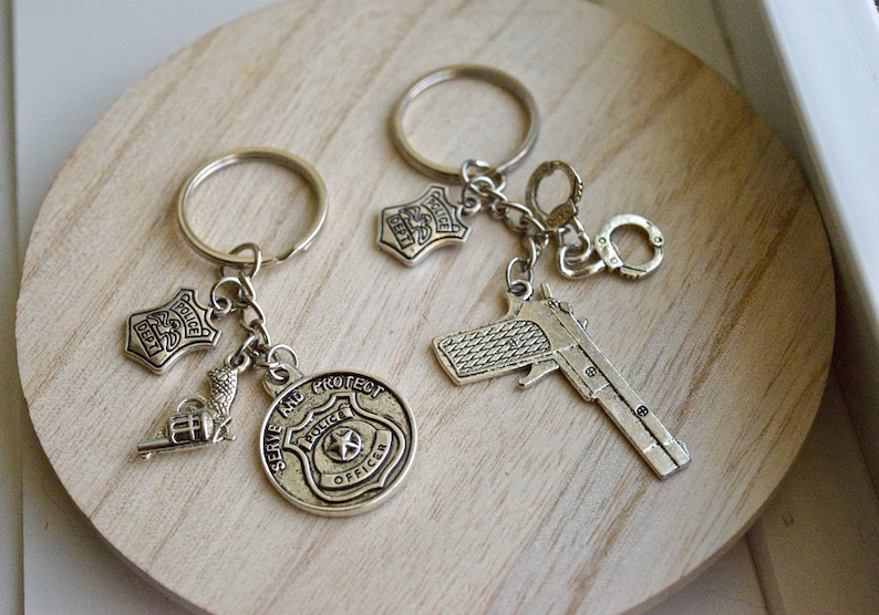 Police Officer Key Chain Two Options Honoring Those Who - Etsy