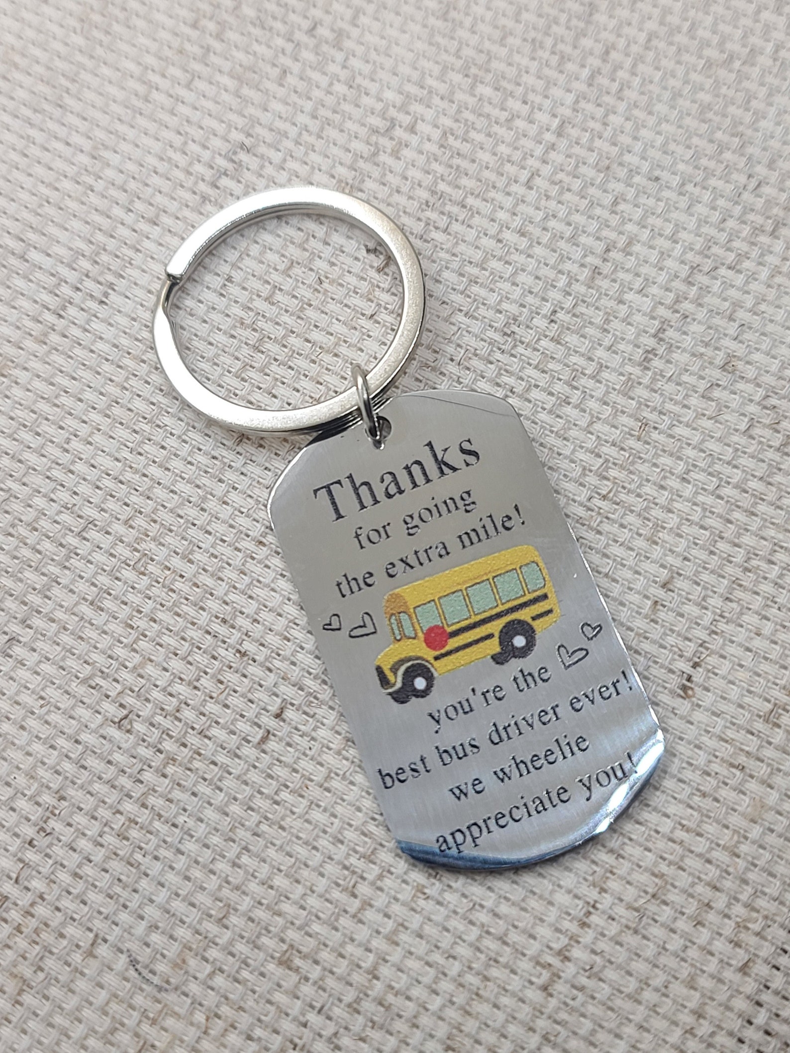 Thanks Bus Driver Keychain for the Bus Driver in Your Life K26 - Etsy