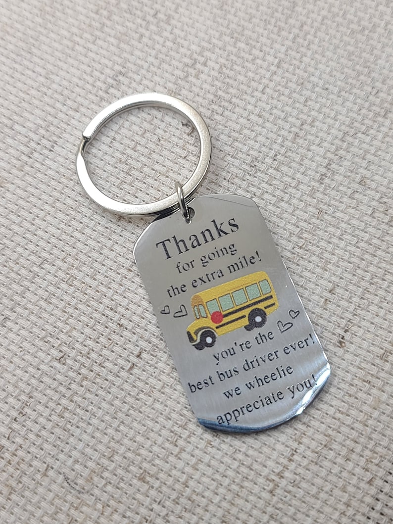 Thanks Bus Driver Keychain for the Bus Driver in Your Life K26 - Etsy