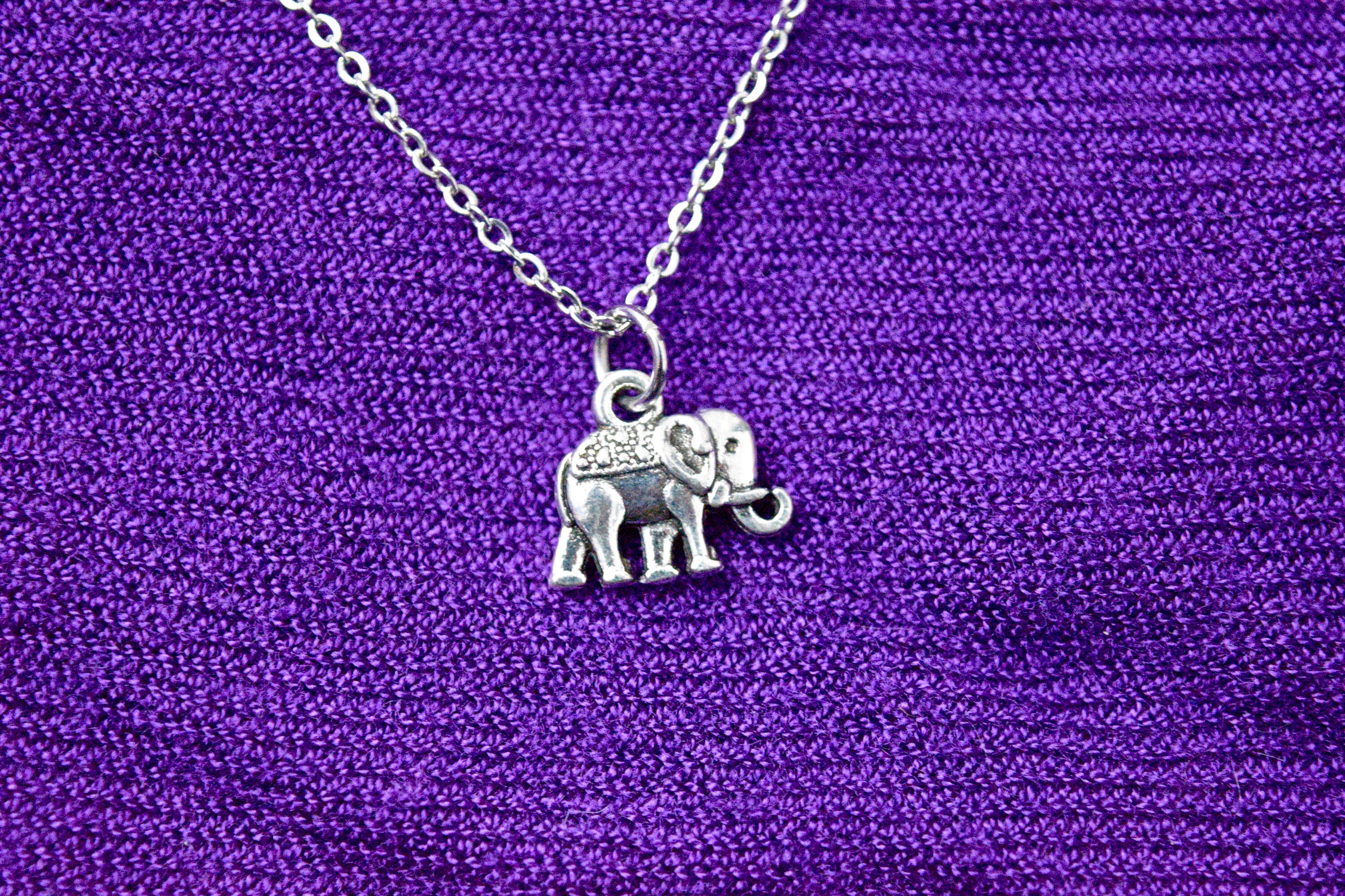 Elephant Charm Stainless Steel Necklace - Simple and Adorable - Choose ...