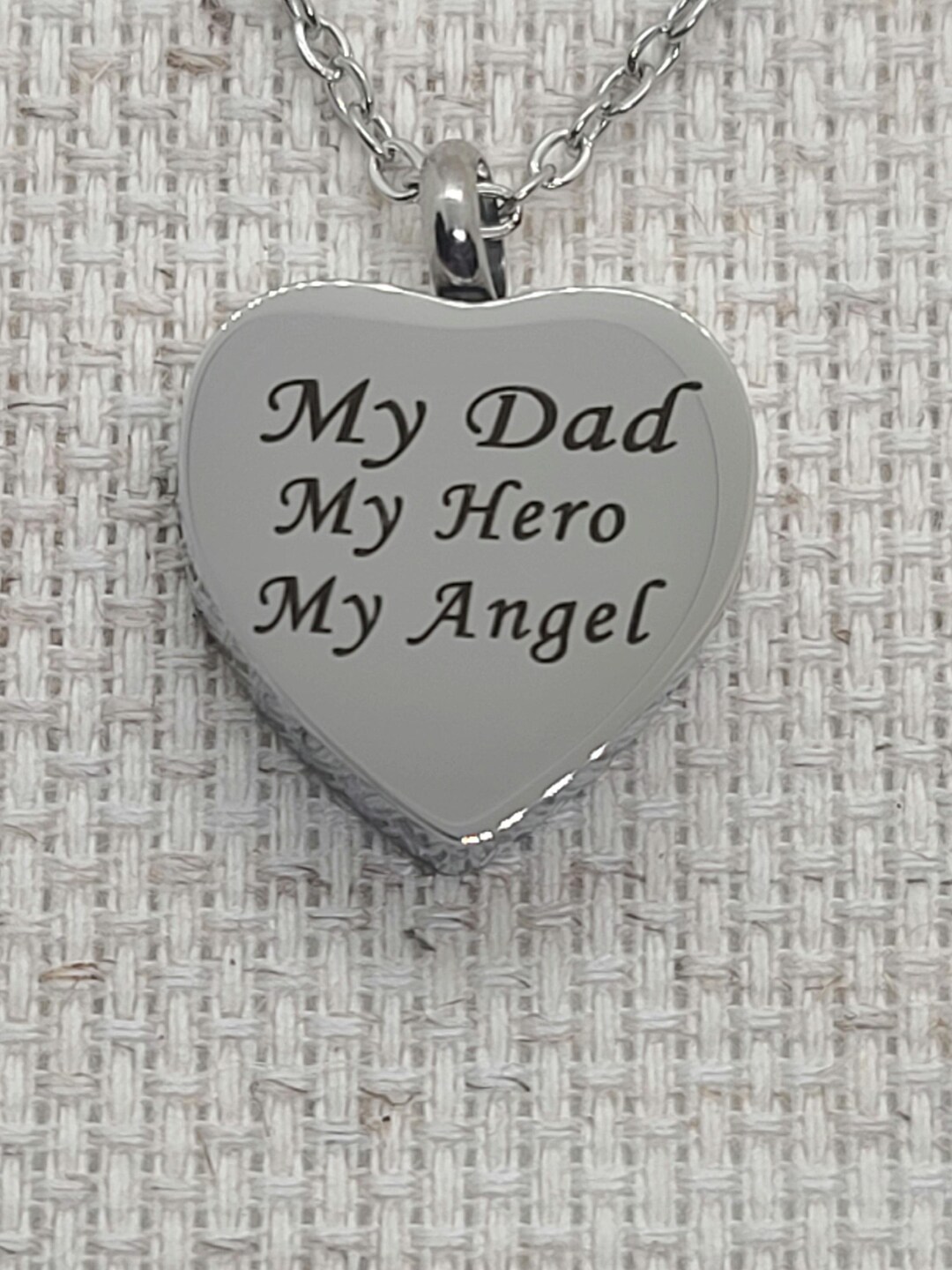 Heart - My DAD My Heart My Angel Capsule Memorial Keychain or Necklace ...