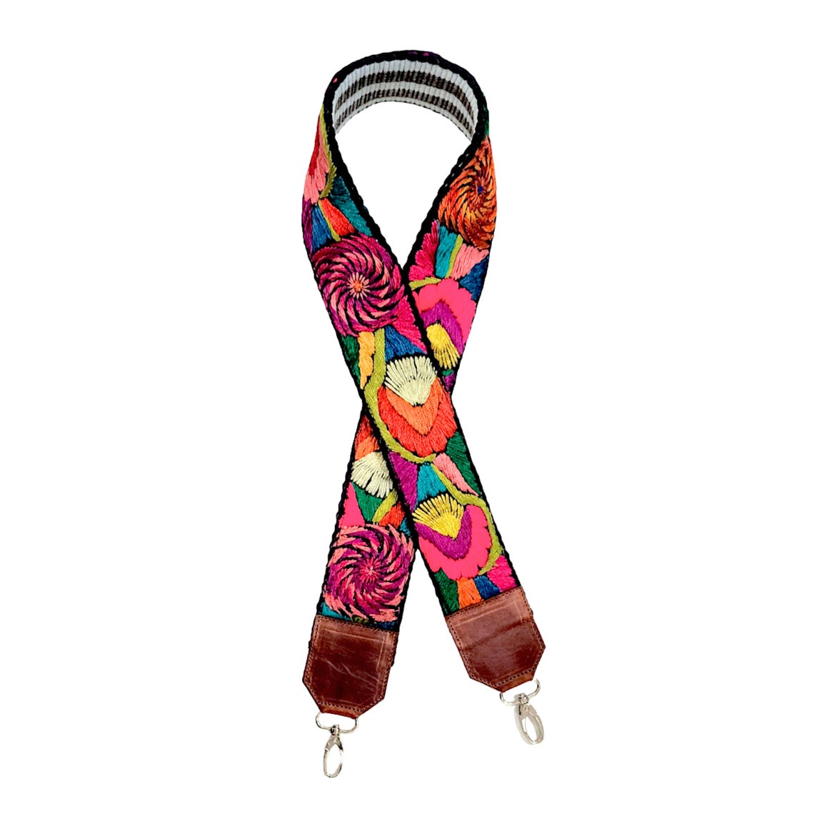 Handbag Strap, Embroidered Bag Strap, Leather Camera Strap, Embroidered ...