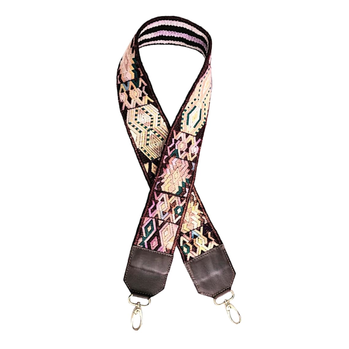 Hand Embroidered Crossbody Bag Strap, Embroidered Leather Bag Strap for ...