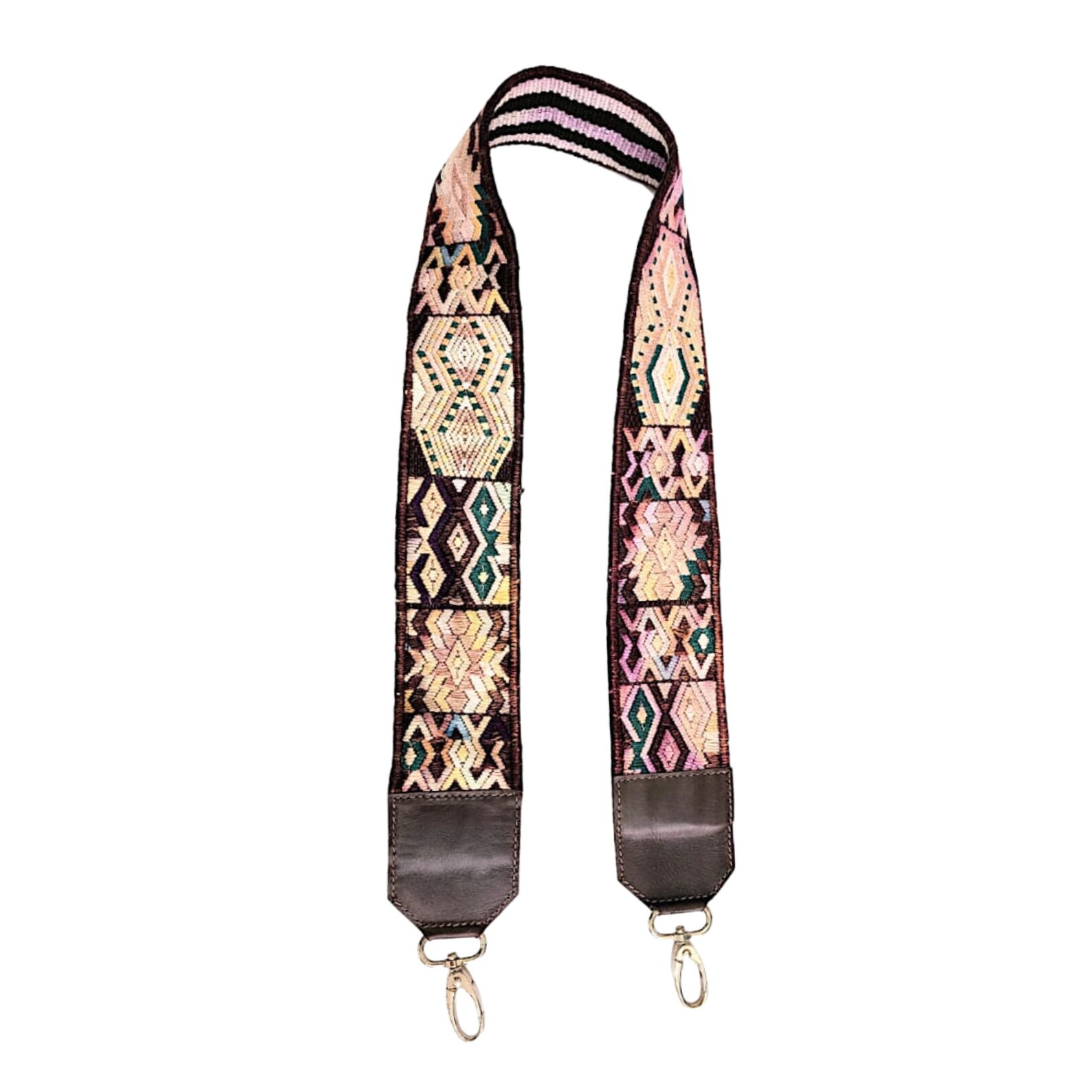 Hand Embroidered Crossbody Bag Strap, Embroidered Leather Bag Strap for ...