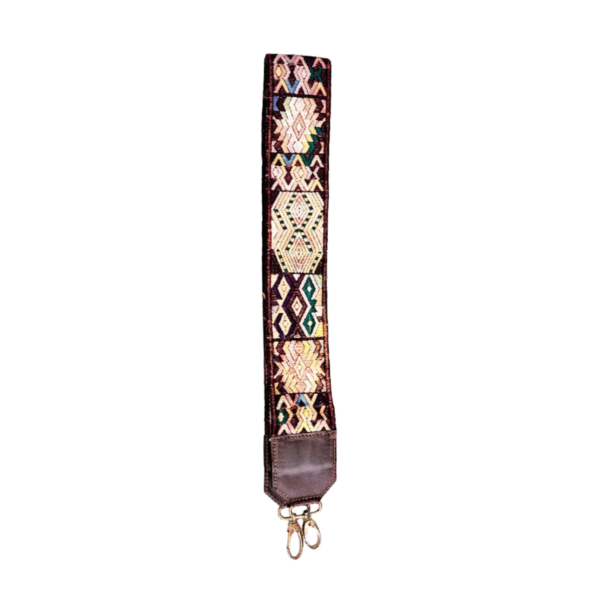 Hand Embroidered Crossbody Bag Strap, Embroidered Leather Bag Strap for ...