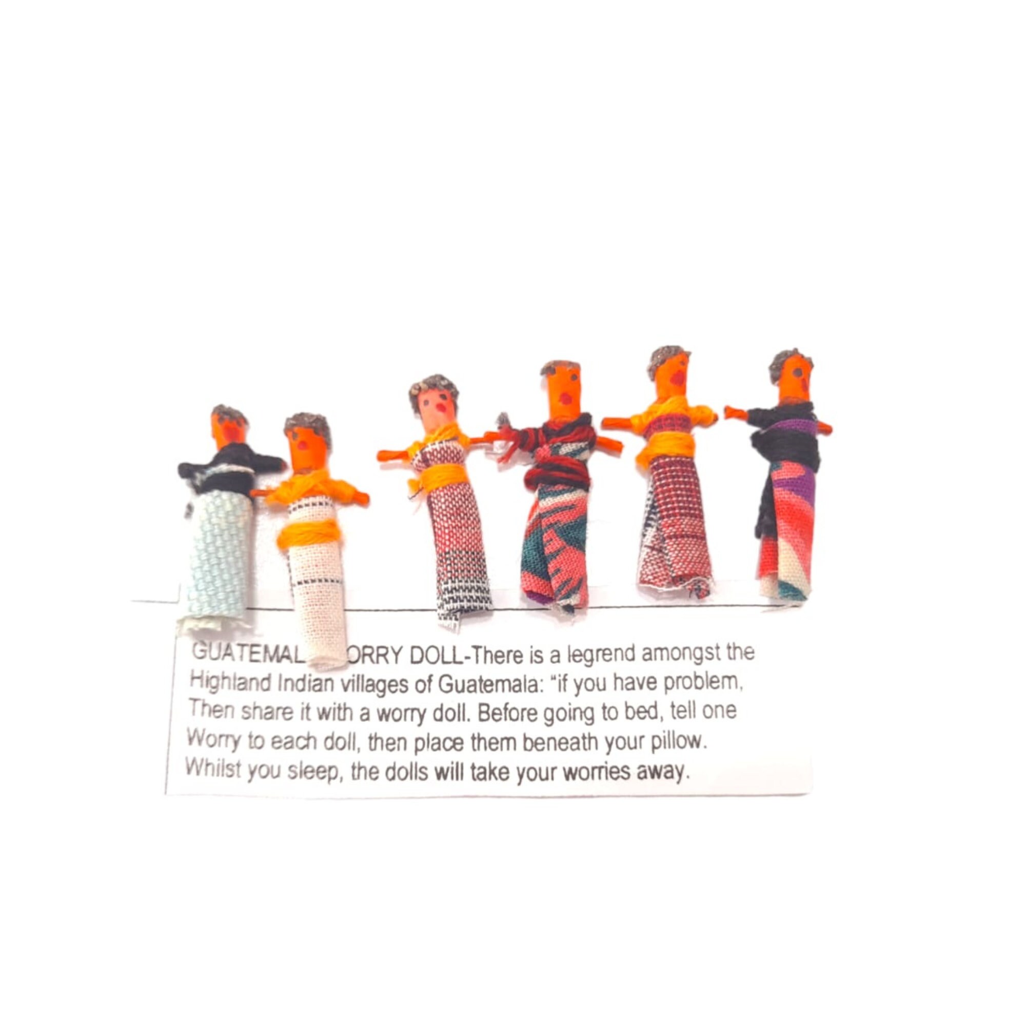 Guatemalan Worry Dolls, 6 Dolls in a Bag, Bulk Worry Dolls, Trouble ...