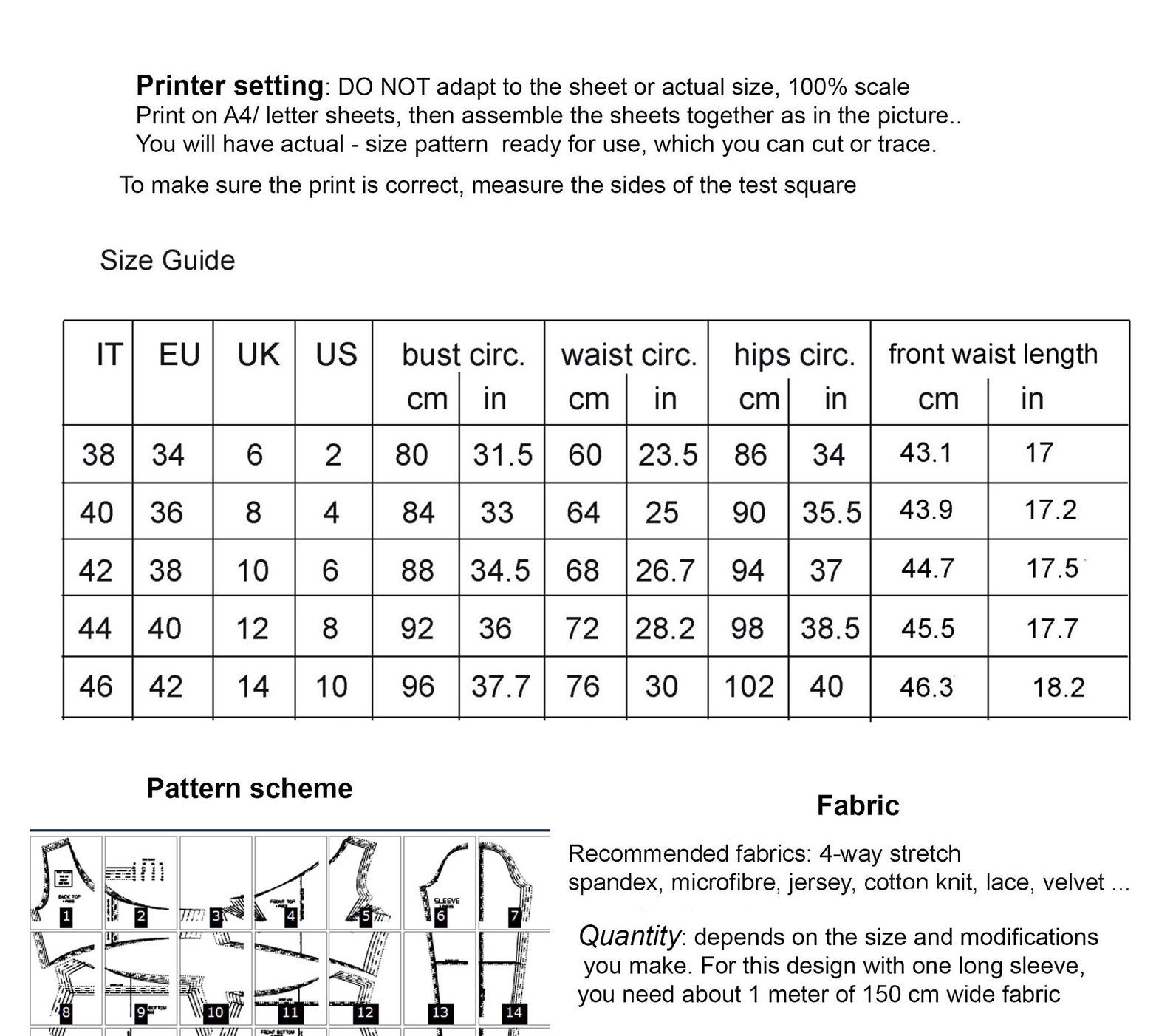 Cutout One Sholuder Bodysuit Top Sewing Pattern, PDF Sewing Pattern for ...