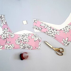 One Shoulder Crop Top Sewing Pattern, Sport Gym Bralette PDF Sewing ...