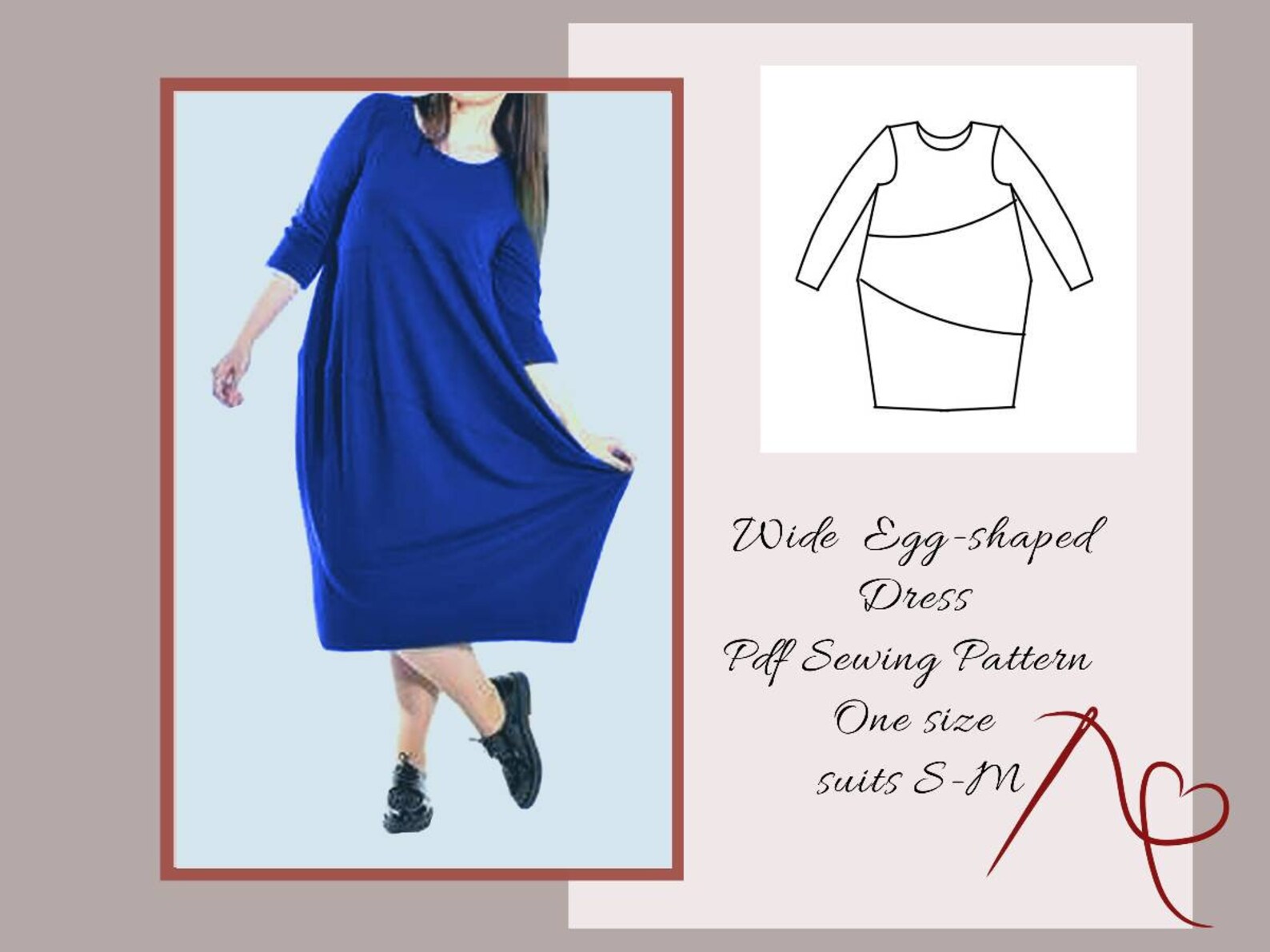 Egg Shaped Dress Sewing Pattern for Women Boho Style Dress - Etsy