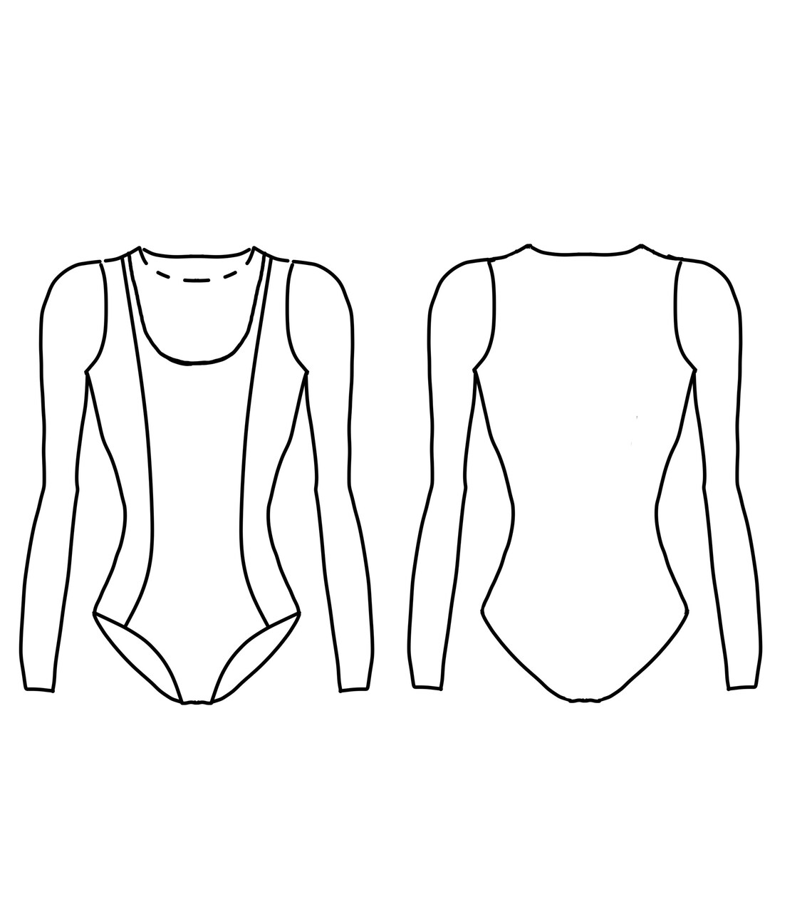 Sleeve Princess Bodysuit Sewing Pattern Leotard Dance | Etsy