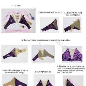 Halter Crop Top Sewing Pattern, Dance, Sport Bralette, Swim Wear ...