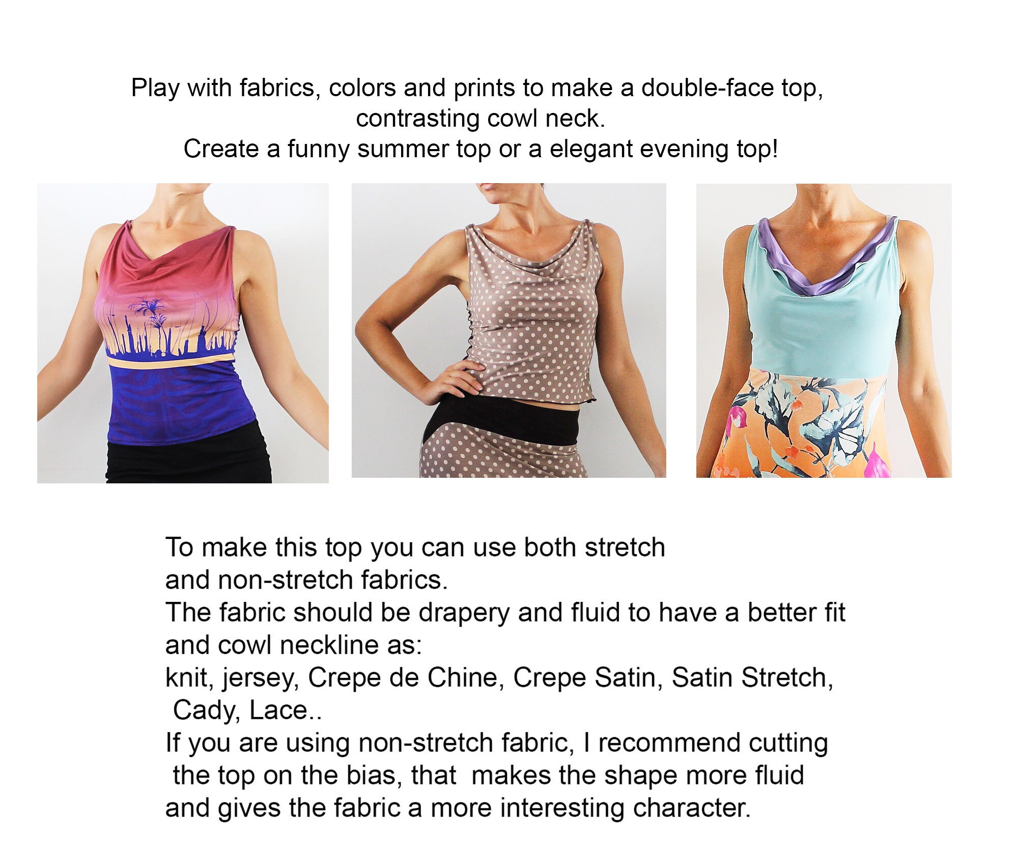 Open Back Top Sewing Pattern Easy Womens Sewing Patterns - Etsy