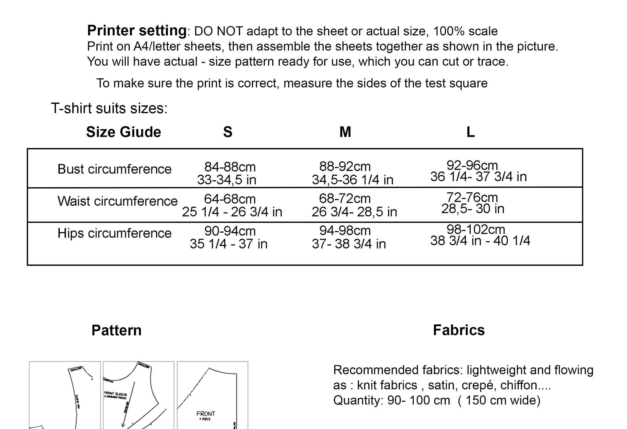 Flared Top T-shirt Sewing Pattern for Women - Etsy