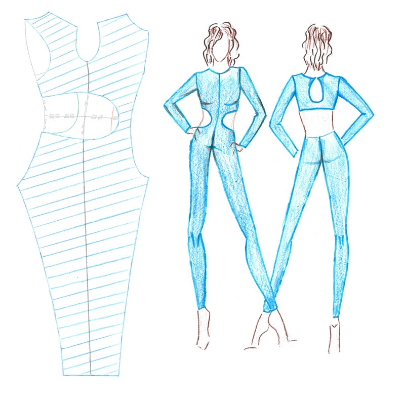 Sewing Patterns for Womanjumpsuit Catsuit Pattern Leotard - Etsy UK