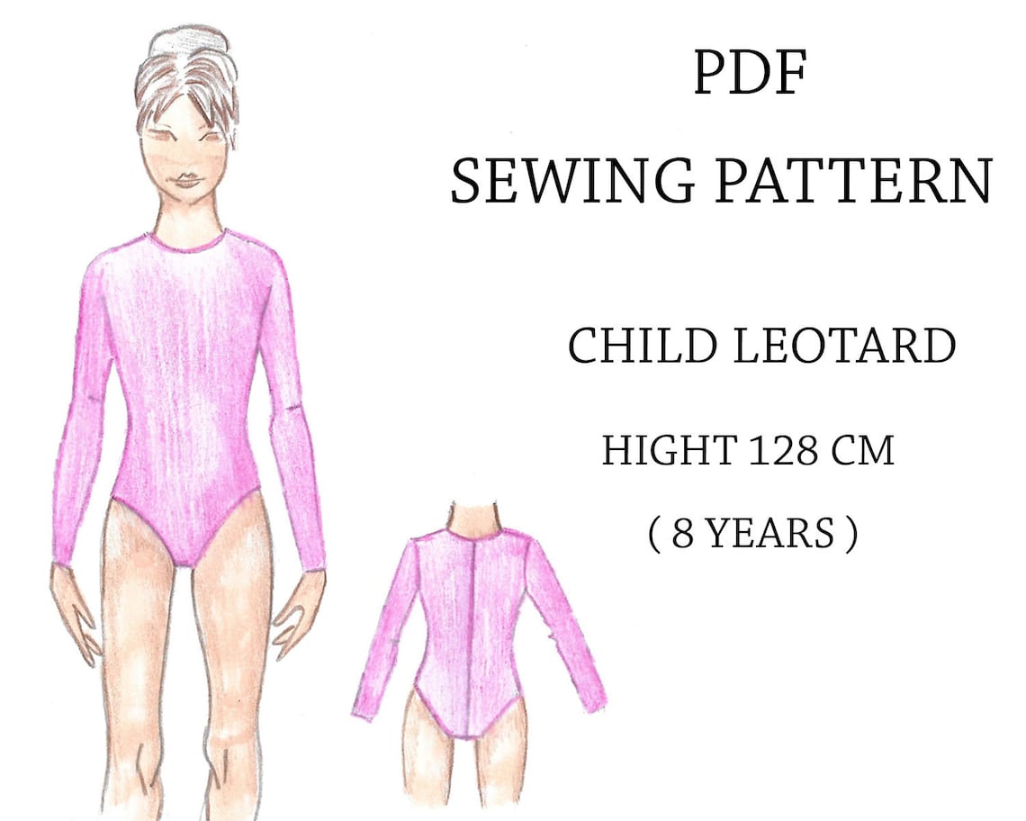 Dance Gymnastic Leotard Basic Sewing Pattern Child 128 Cm - Etsy