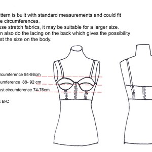 Top Bustier Sewing Pattern, Pdf Sewing Patterns for Women, Wedding ...