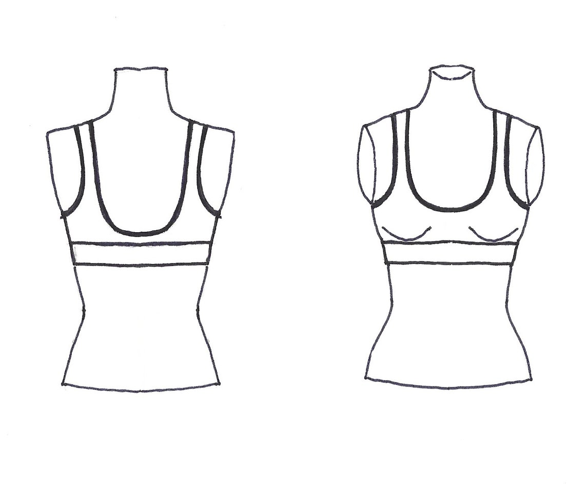 Crop Top Sewing Pattern Sport Gym Bralette PDF Sewing - Etsy