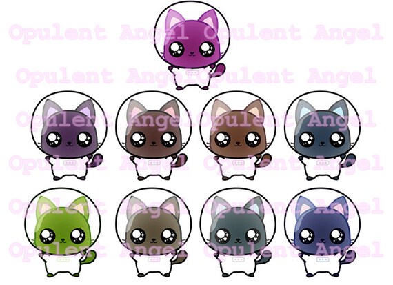 Kawaii Space Kitty Pack | Etsy