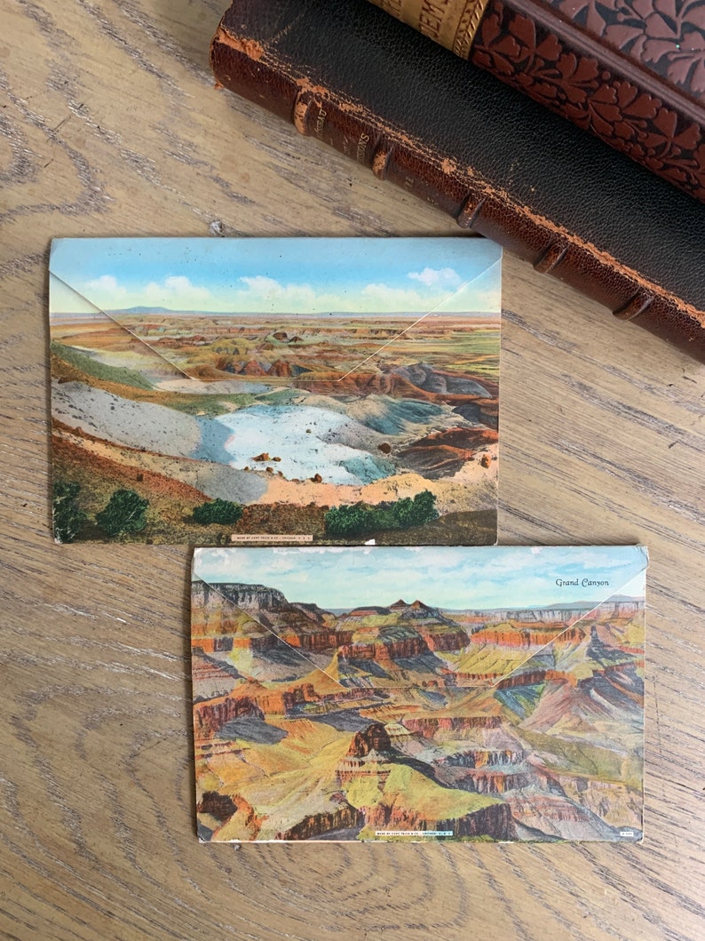 POSTCARD FOLDERS: Pair Vintage Souvenir Folders / Grand Canyon and ...