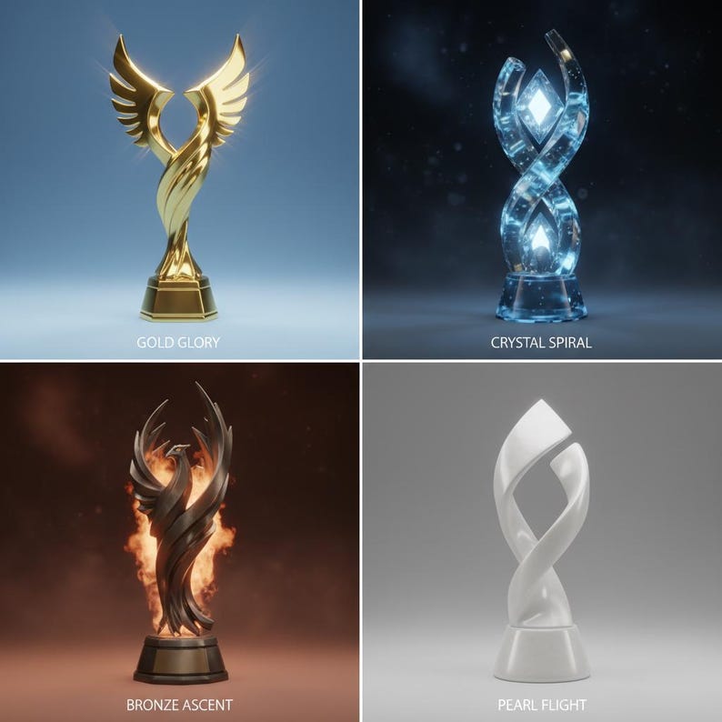Custom Award Trophy 3D Model STL _printable Trophy_digital Download - Etsy